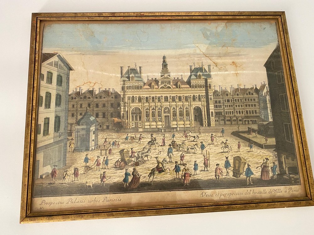 French Artist, Paris and Versailles, 18th Century, Engravings, Framed ...