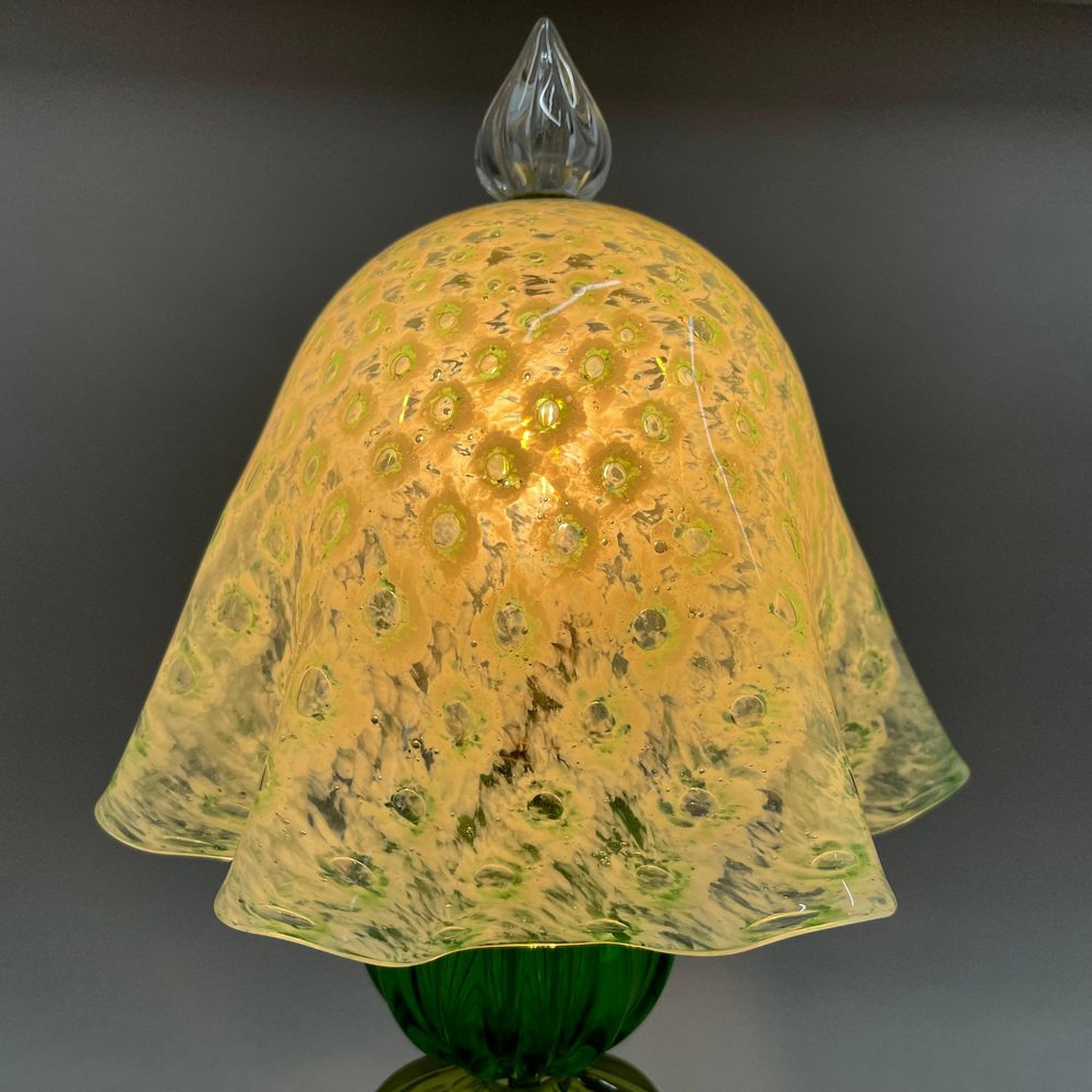 Murano Glas Mushroom Tischlampe, Italien, 1990er bei Pamono kaufen