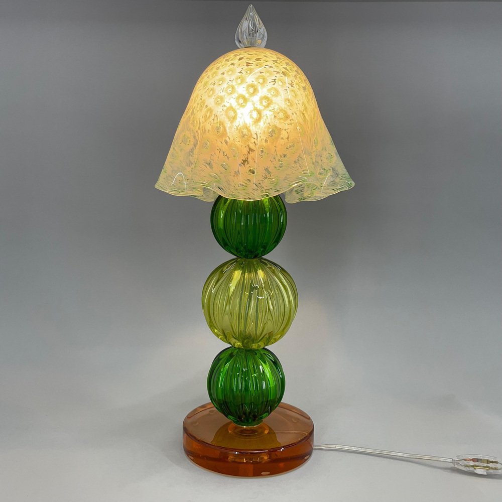 Murano Glas Mushroom Tischlampe, Italien, 1990er bei Pamono kaufen
