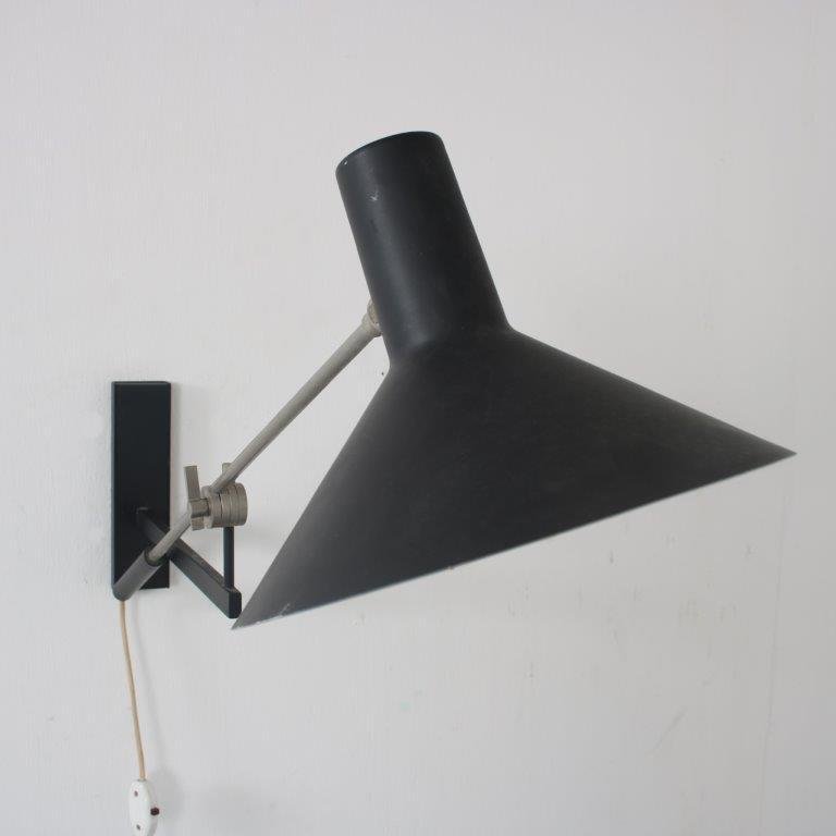 Model 7105 Wall Lamp by J. J. M. Hoogervorst for Anvia, Netherlands, 1960s for sale at Pamono