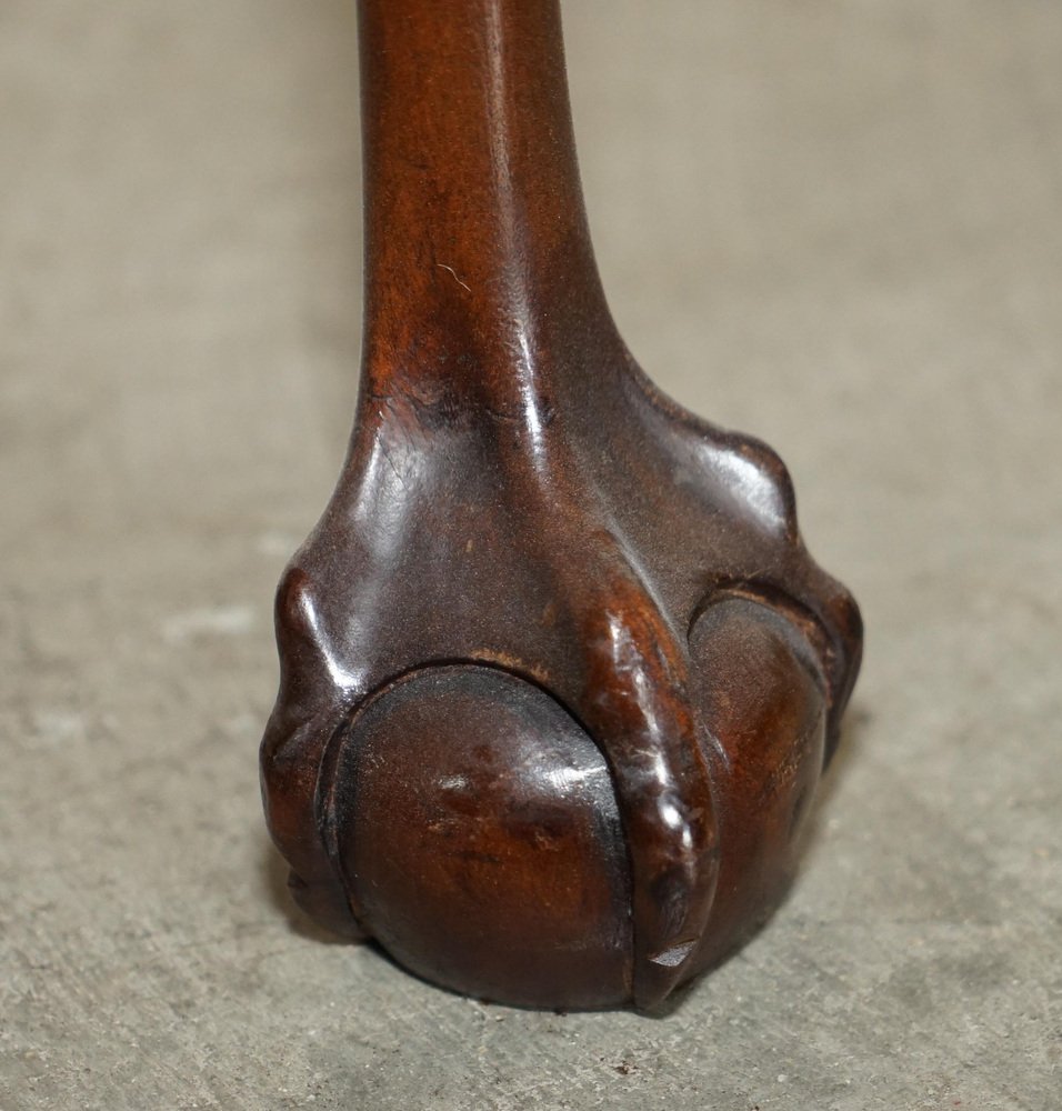 Burr Walnut Demi Lune Table Claw & Ball Legs from H Shaw London, 1900s ...