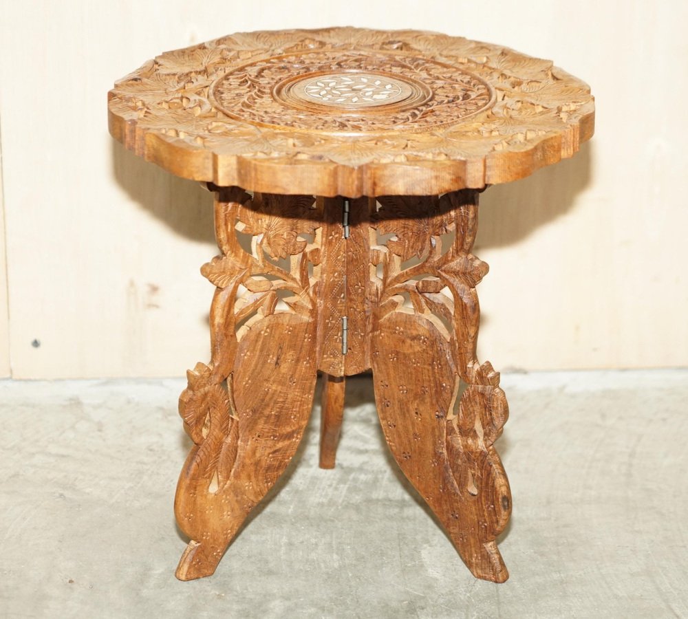 Burmese Octagonal Carved Side Table from Liberty for sale at Pamono