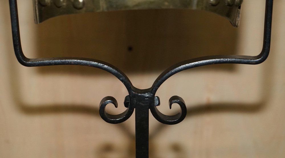 Chinese Export Floor Standing Bell with Wrought Iron Stand by Charles ...