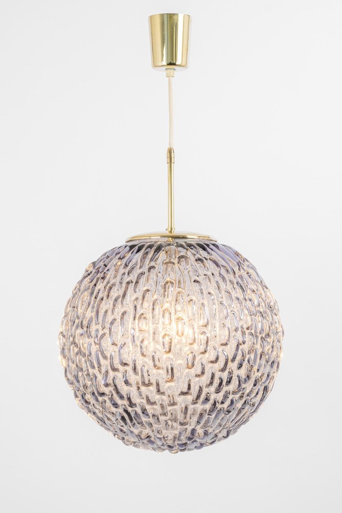 Large Bubble Glass Pendant attributed to Limburg Glashütte, Germany ...