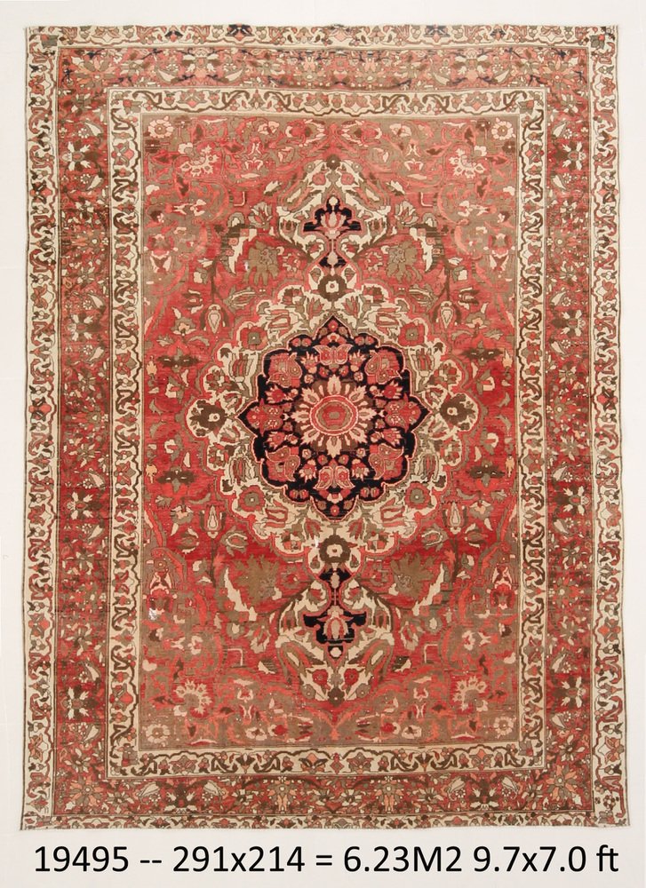 Large Vintage Handmade Rug for sale at Pamono