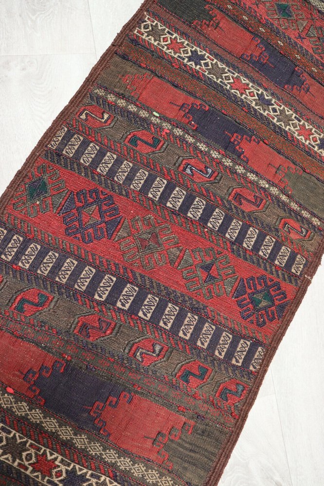Afghan Oriental Nomadic Beloch Sumakh Kilim Runner Rug, 1920s for sale ...