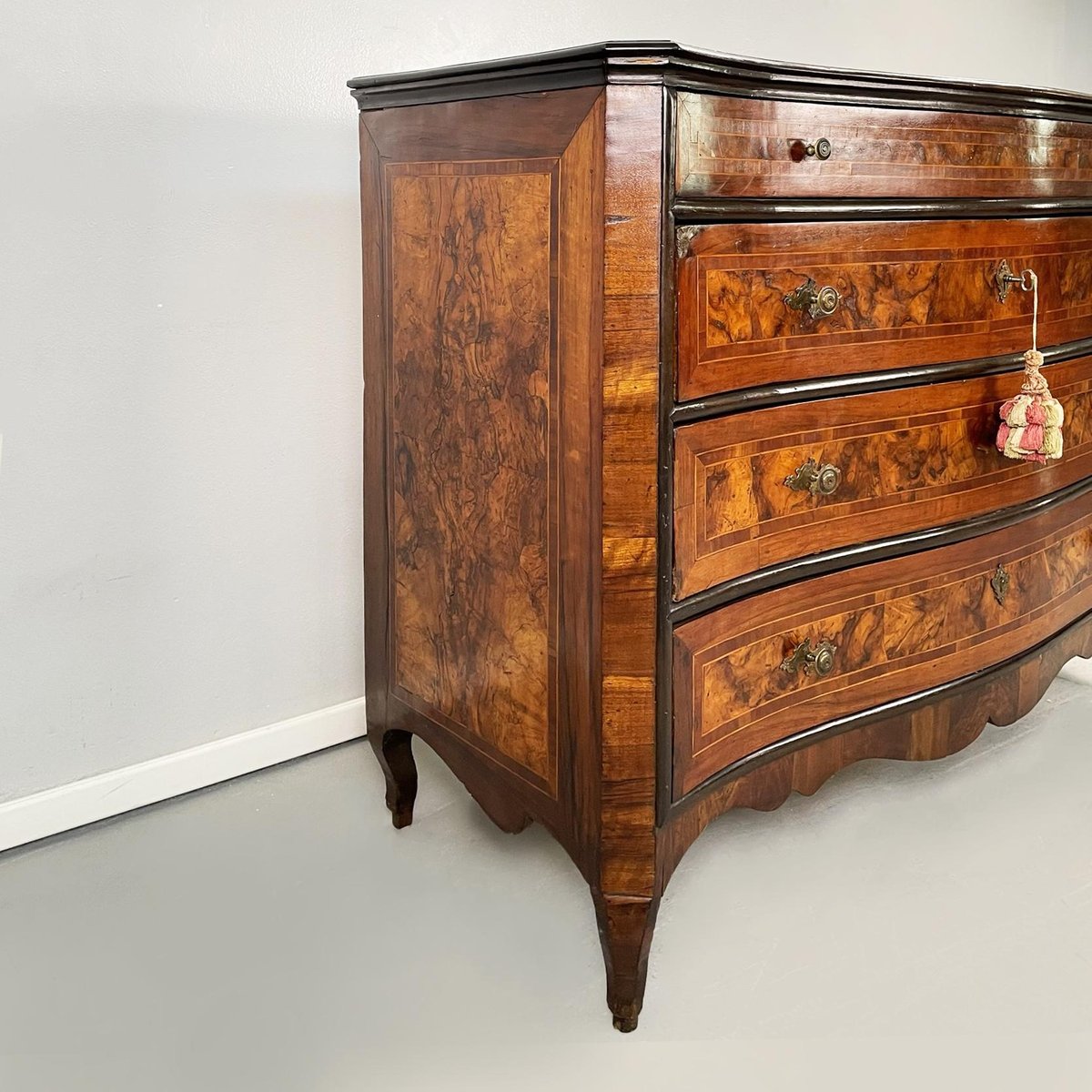 Italian Baroque Wood and Metal Chests of Drawers, 1730s for sale at Pamono