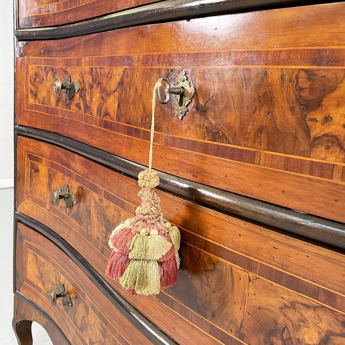 Italian Baroque Wood and Metal Chests of Drawers, 1730s for sale at Pamono