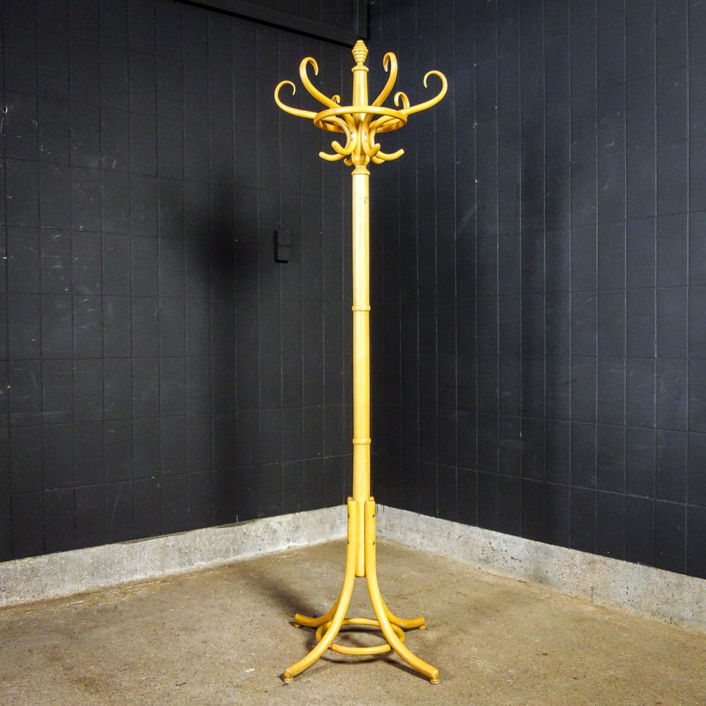 Vintage Standing Coat Rack in Light Wood for sale at Pamono