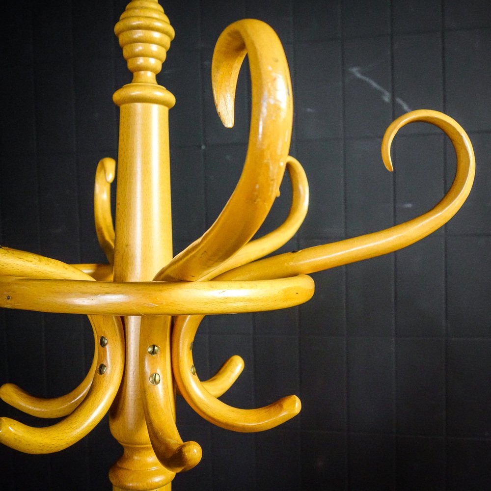 Vintage Standing Coat Rack in Light Wood for sale at Pamono