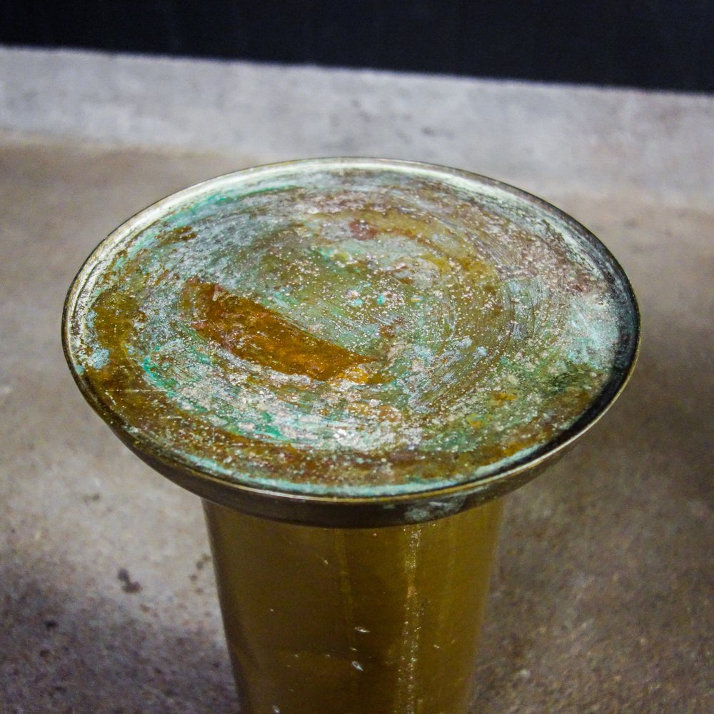 Antique Brass Column with Patina for sale at Pamono