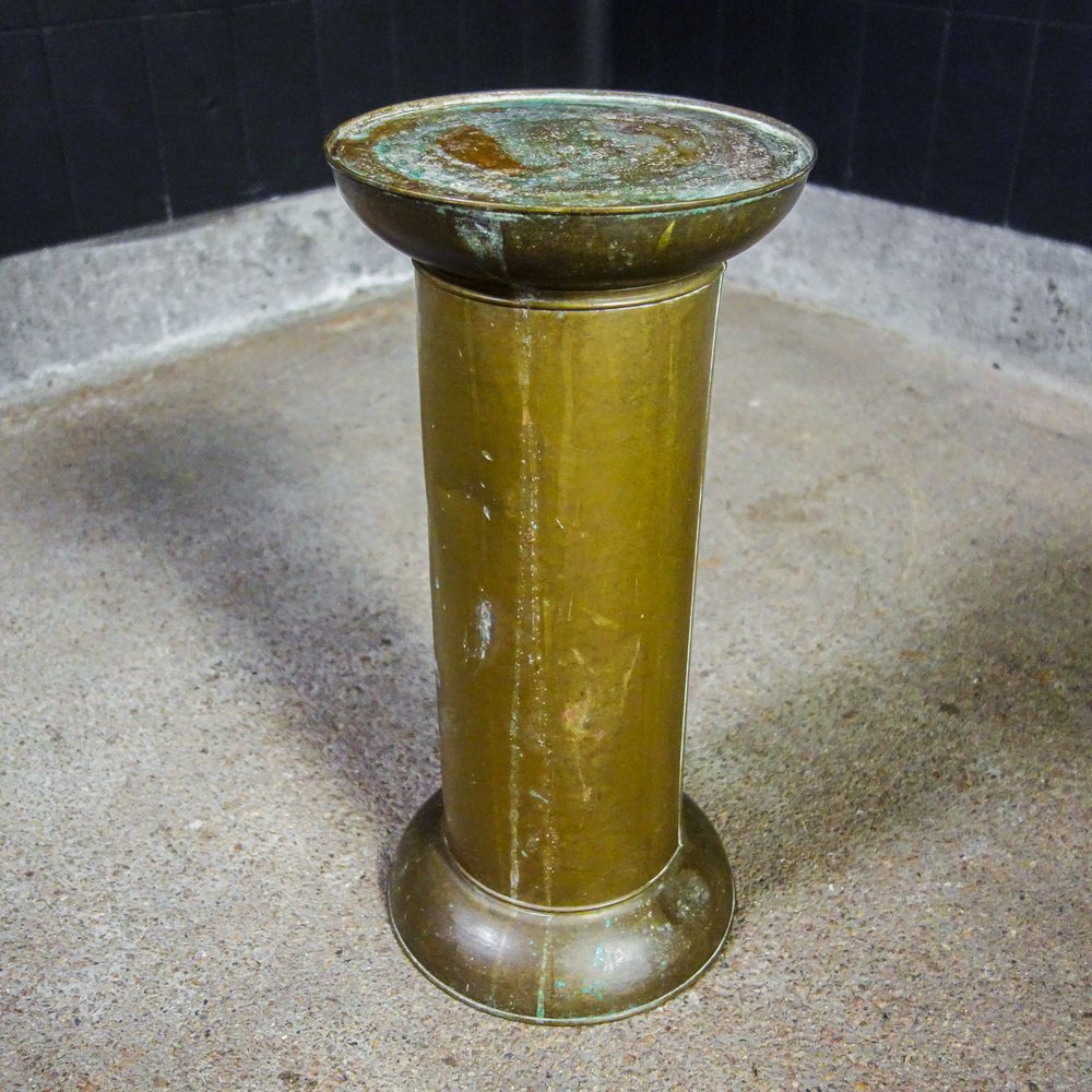 Antique Brass Column with Patina for sale at Pamono