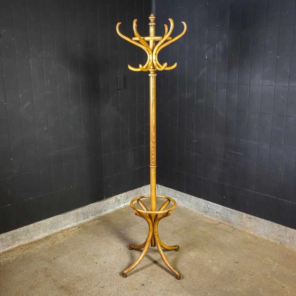 Vintage Standing Coat Rack in Wood for sale at Pamono