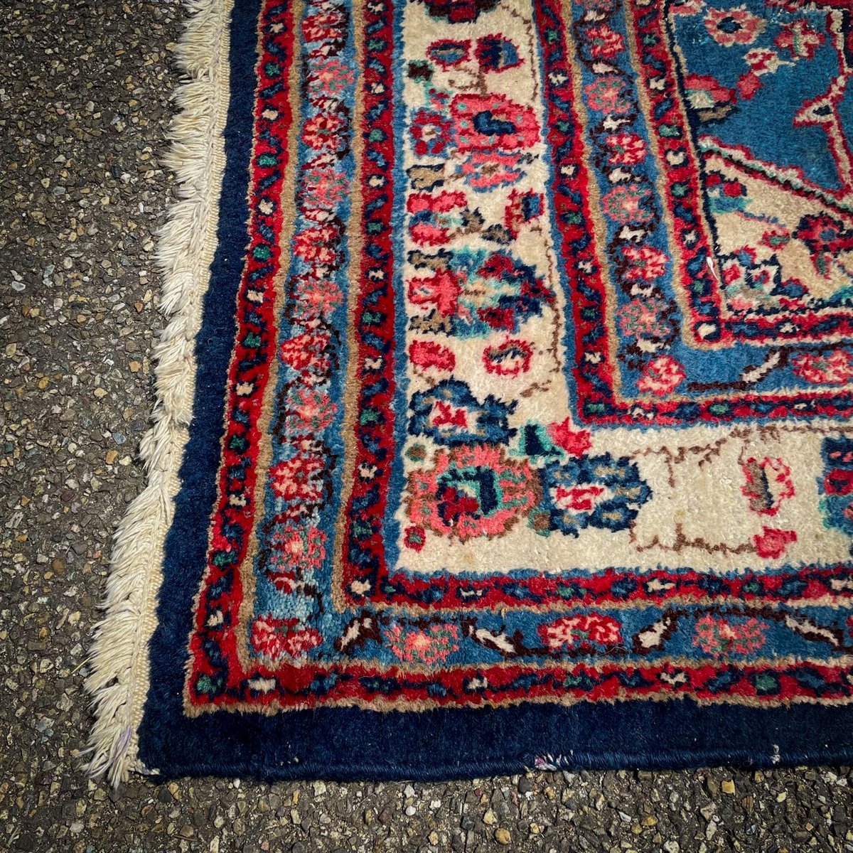 Large Vintage Middle Eastern Floral Rug for sale at Pamono