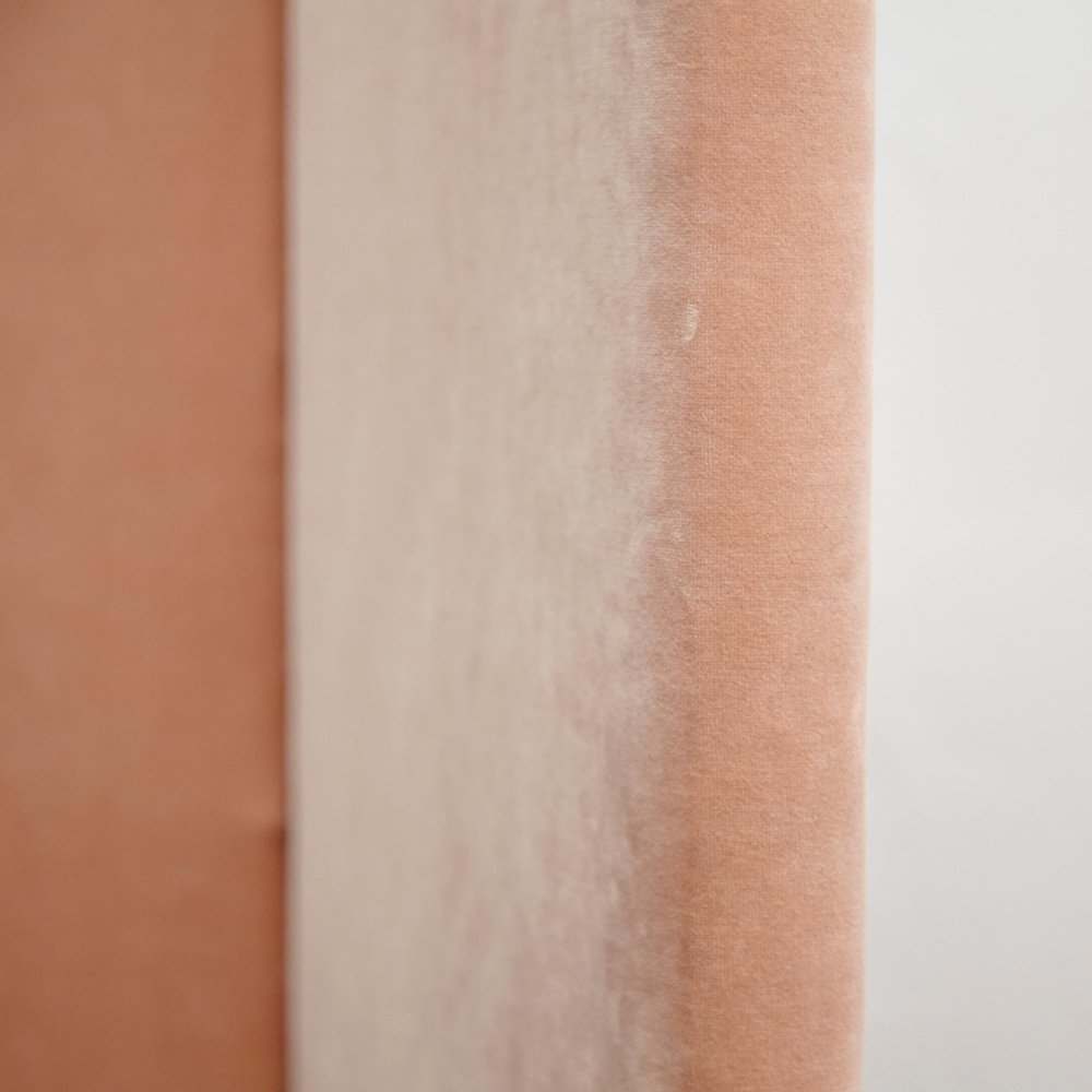 Large French Soft Pink Velvet Room Divider, 1960s for sale at Pamono