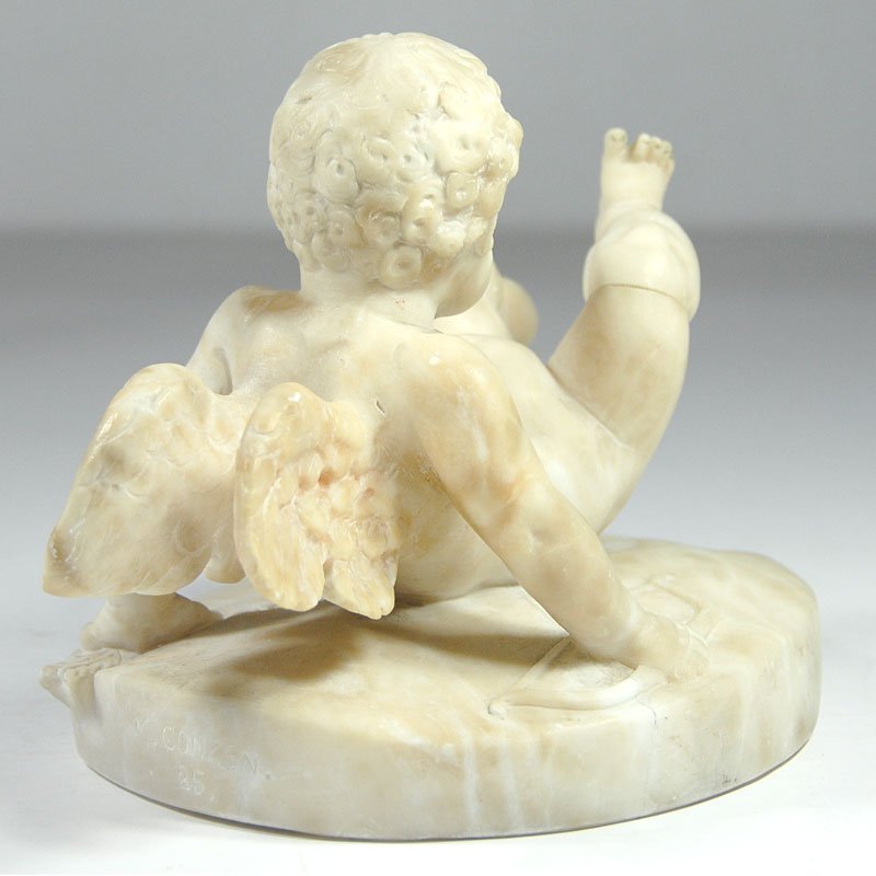 19th Century Italian Alabaster Cherub for sale at Pamono
