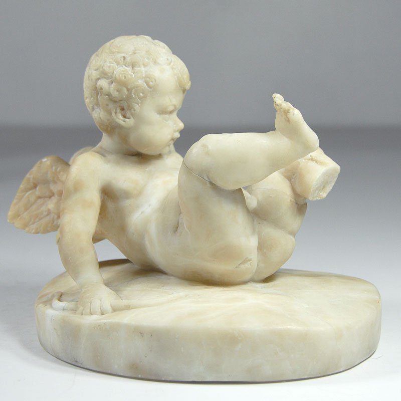 19th Century Italian Alabaster Cherub for sale at Pamono