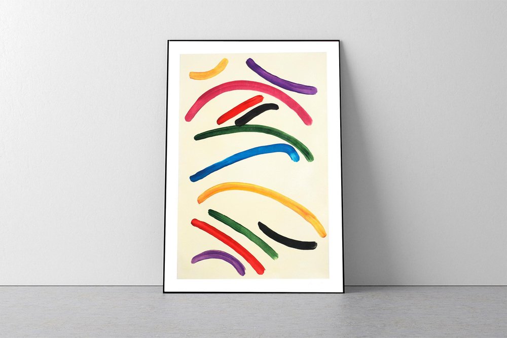 Natalia Roman, Olympic Palette auf Creme, 2022, Acryl auf Aquarellpapier bei Pamono kaufen