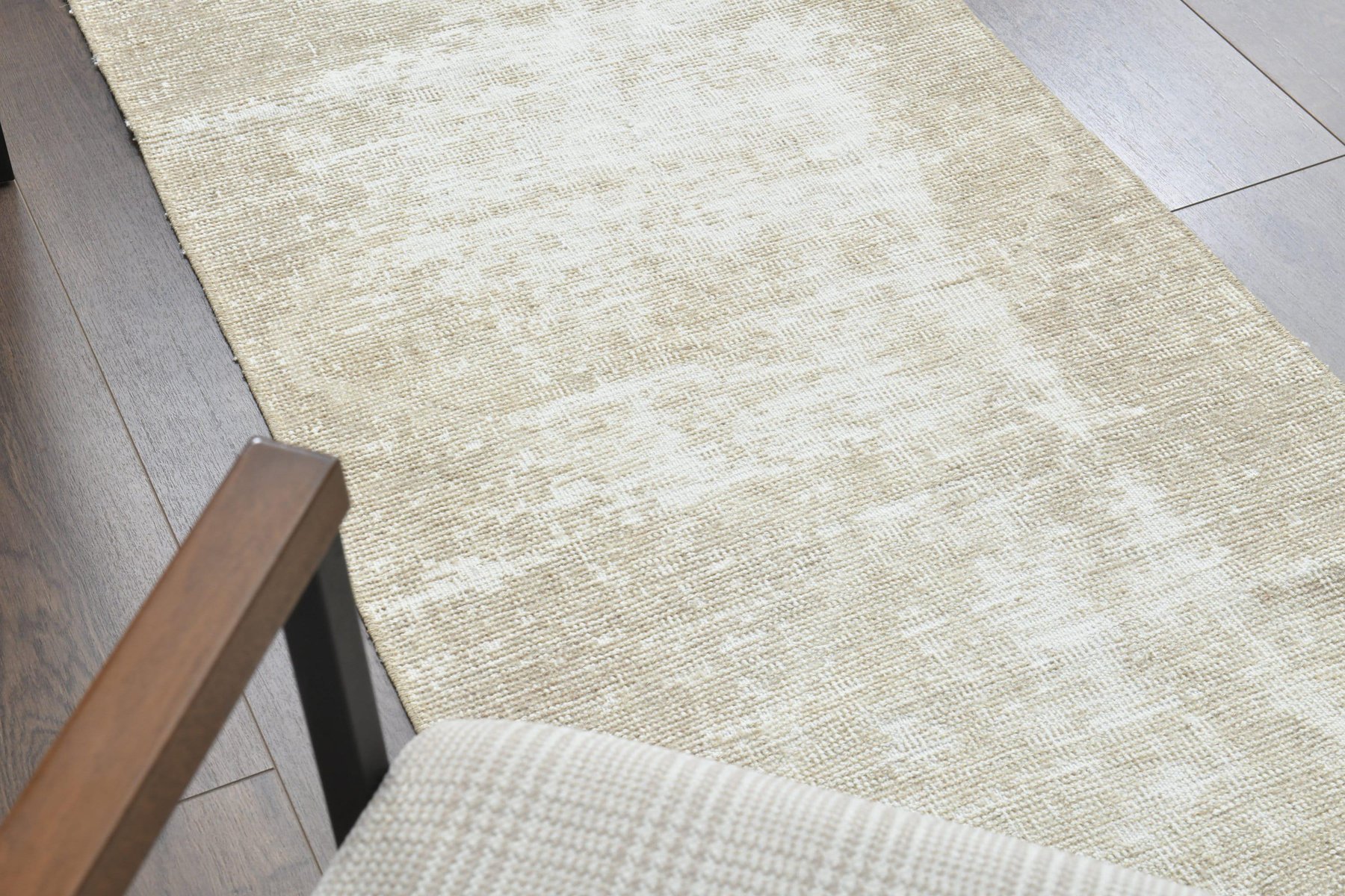 Vintage Turkish Faded Neutral Wool Oushak Runner Rug, 1960s for sale at ...
