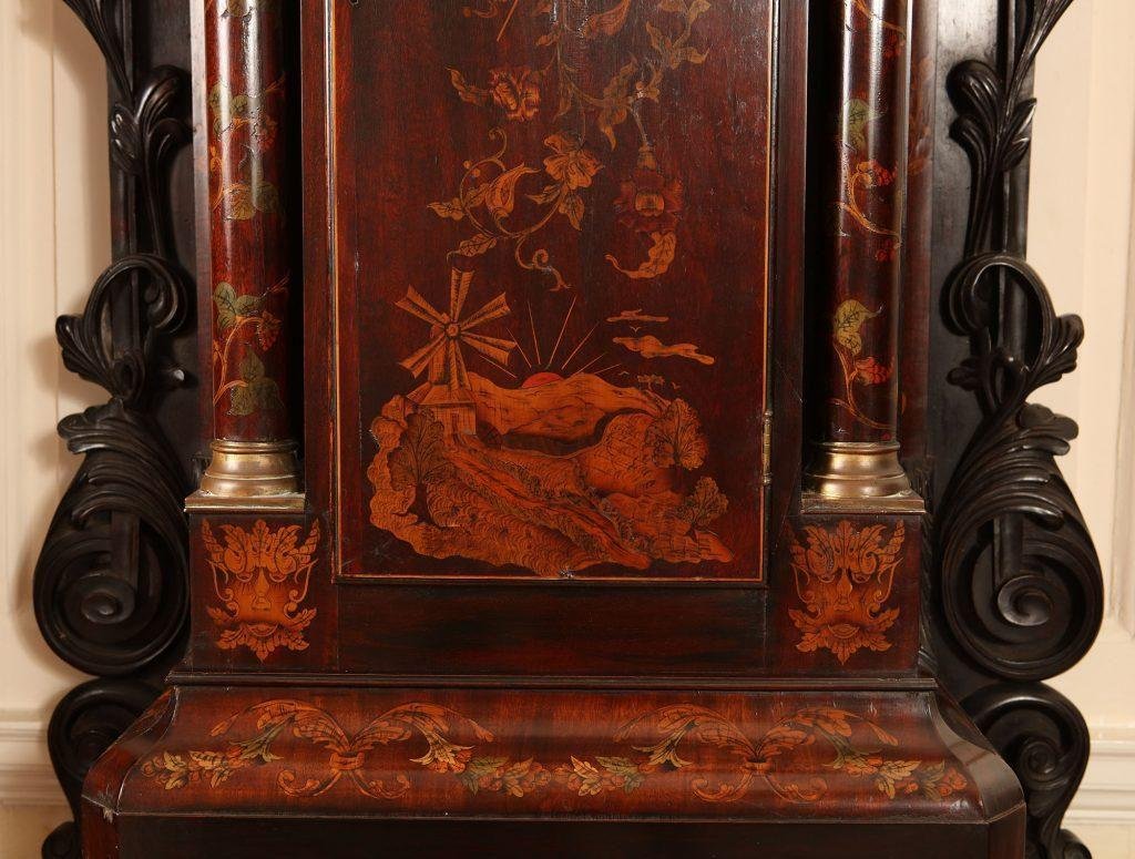 Irish Edwardian Marquetry Longcase Clock for sale at Pamono