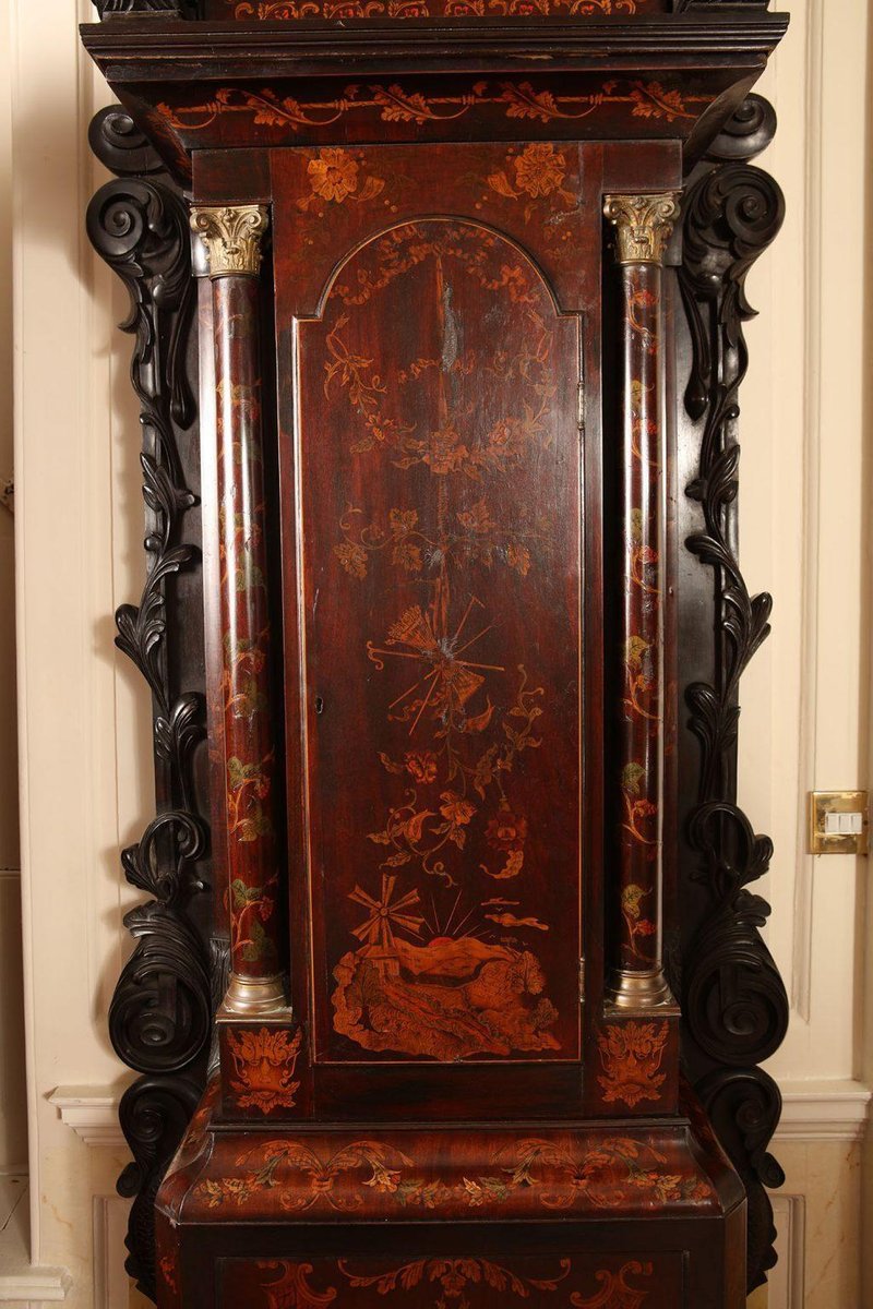 Irish Edwardian Marquetry Longcase Clock for sale at Pamono