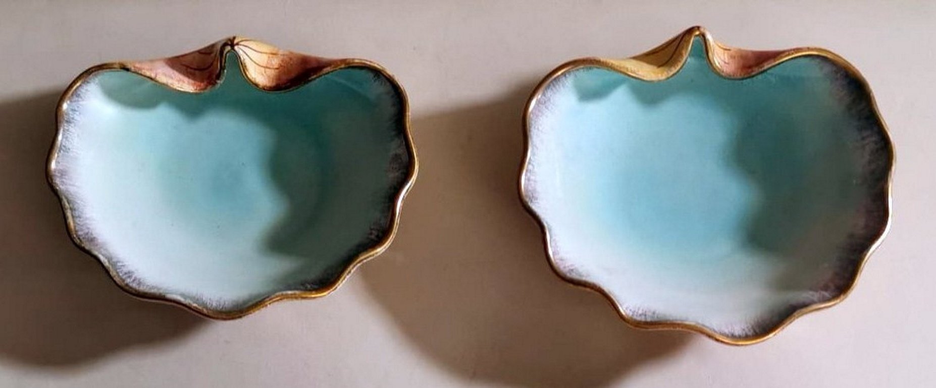 Shell-Shaped Ceramic Ashtrays from Rometti Ceramiche, Umbria, Italy ...