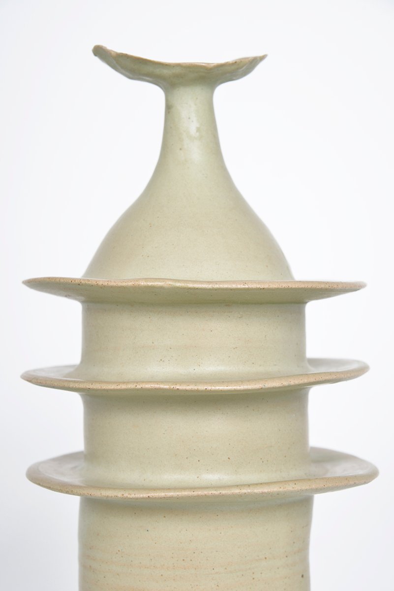 Abstract Studio Pottery Stoneware Pagoda Pot by Alan Ashpool, England ...