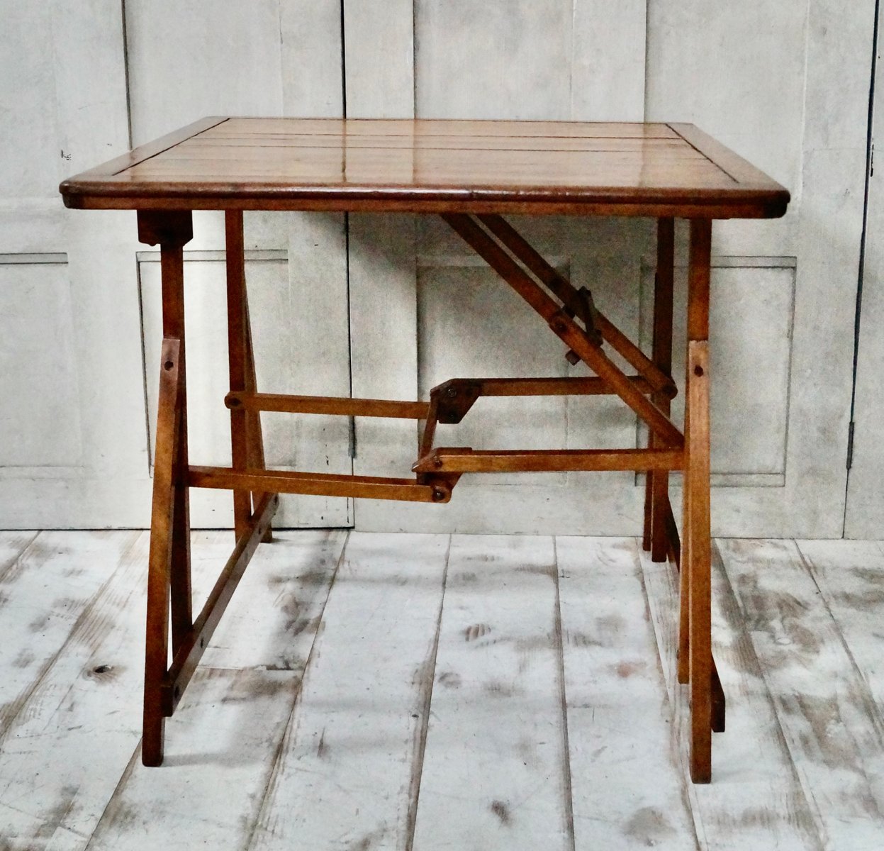 Pine Campaign Field Table, 1900s for sale at Pamono
