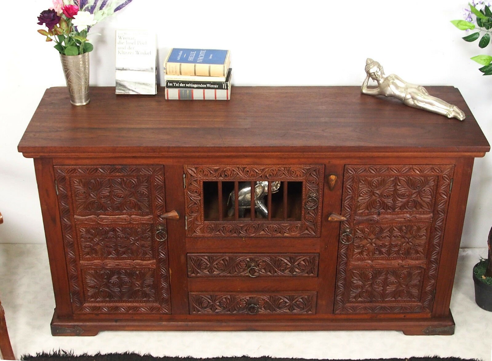 Vintage Handmade Wooden Cupboard, Afghanistan, 1950s for sale at Pamono