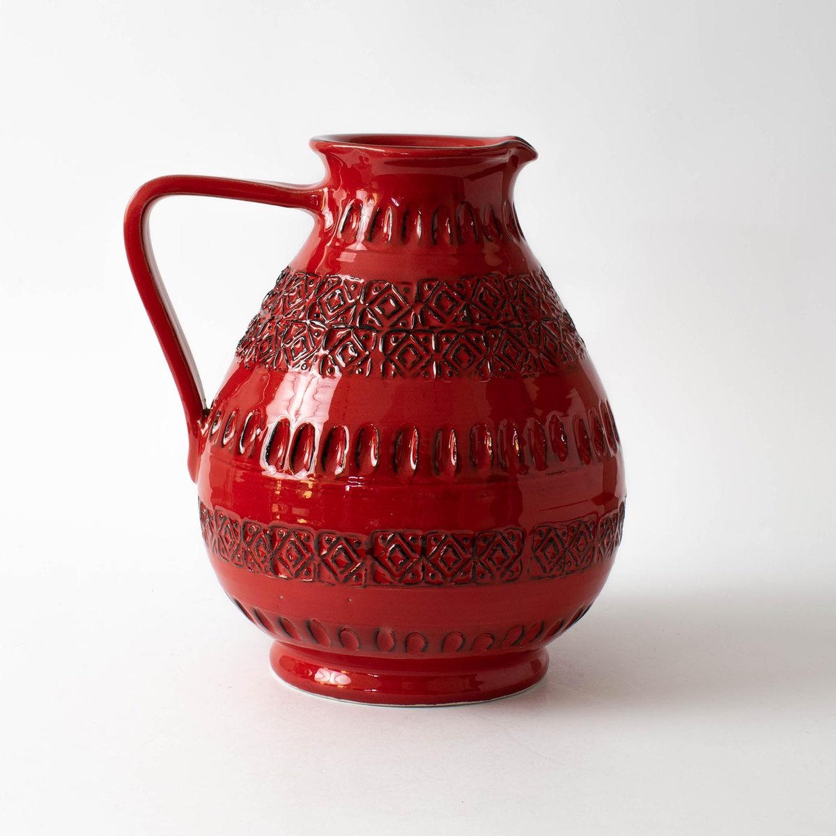 Vintage Rimini Red Ceramic Jug from Ceramiche Minerva, 1970s for sale ...