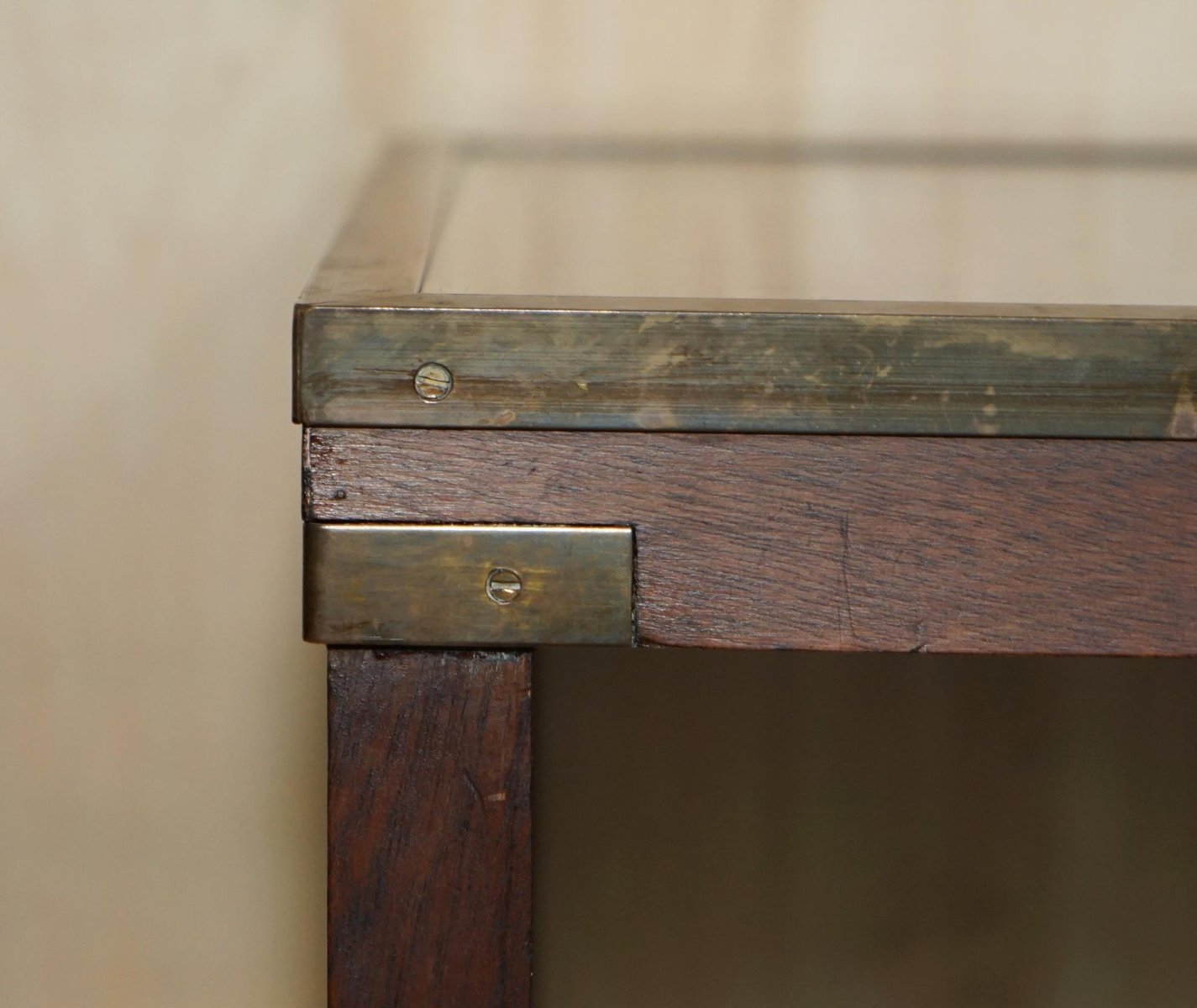 Vintage Military Campaign Nesting Tables with World Maps, Set of 3 for ...