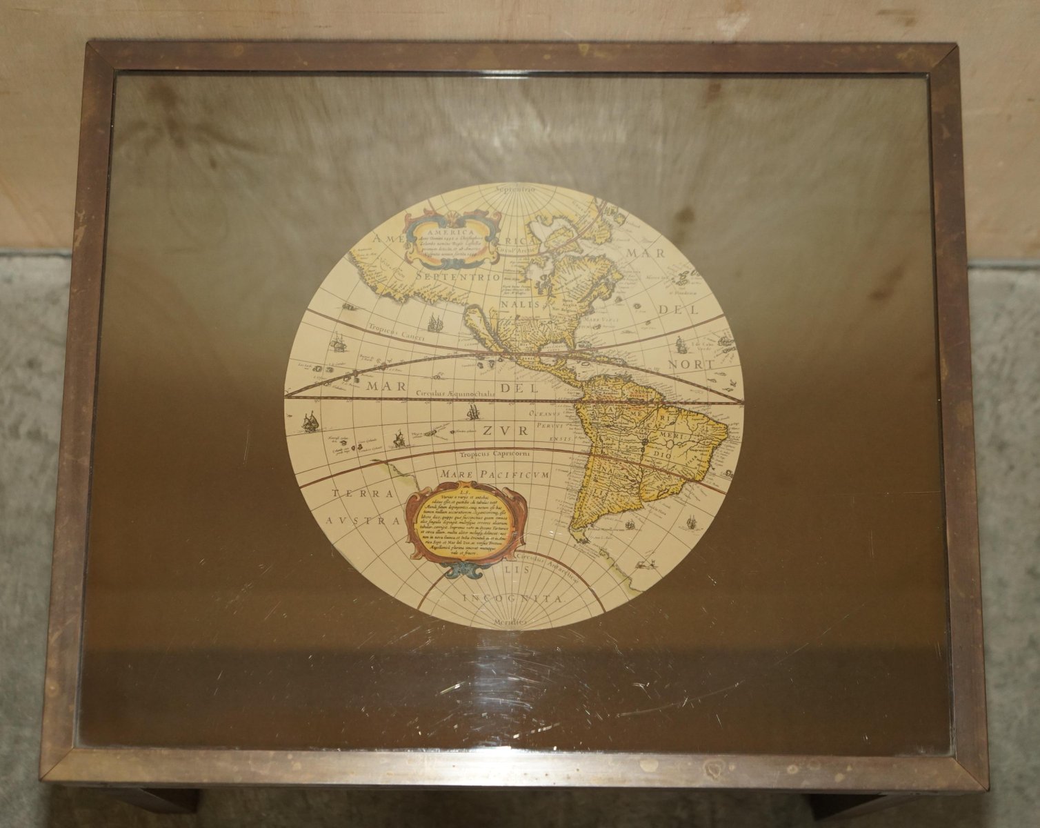 Vintage Military Campaign Nesting Tables with World Maps, Set of 3 for ...