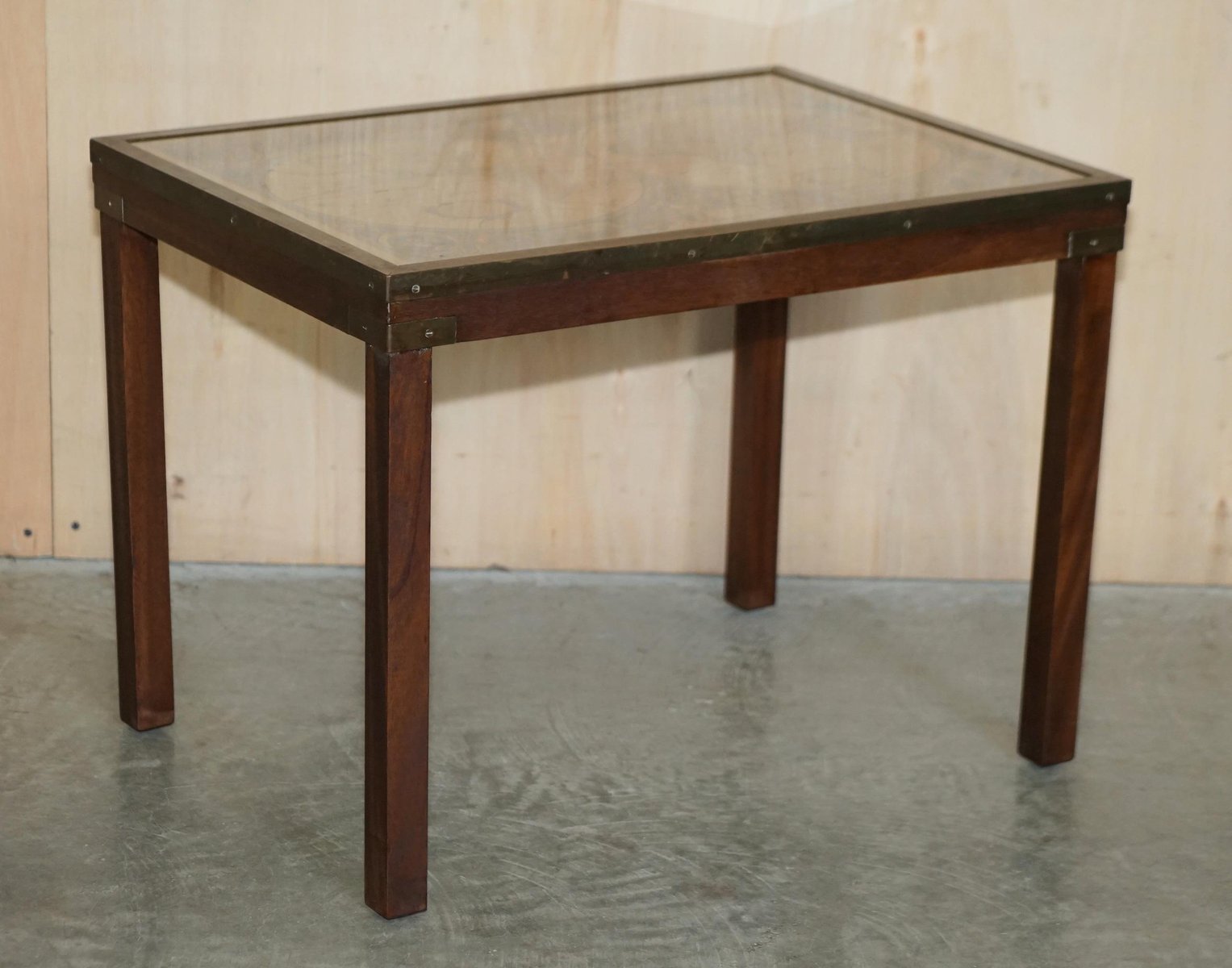 Vintage Military Campaign Nesting Tables with World Maps, Set of 3 for ...