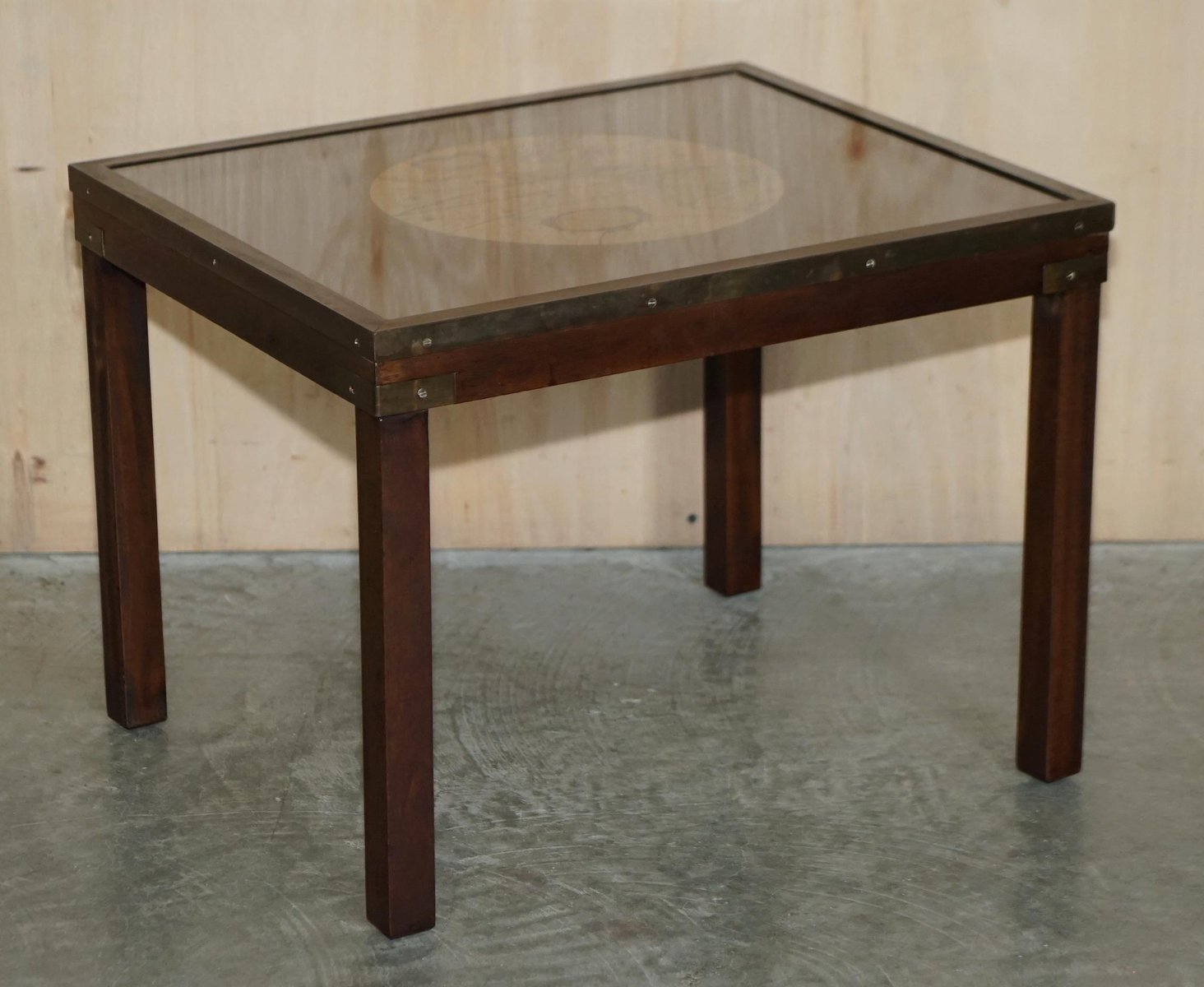 Vintage Military Campaign Nesting Tables with World Maps, Set of 3 for ...