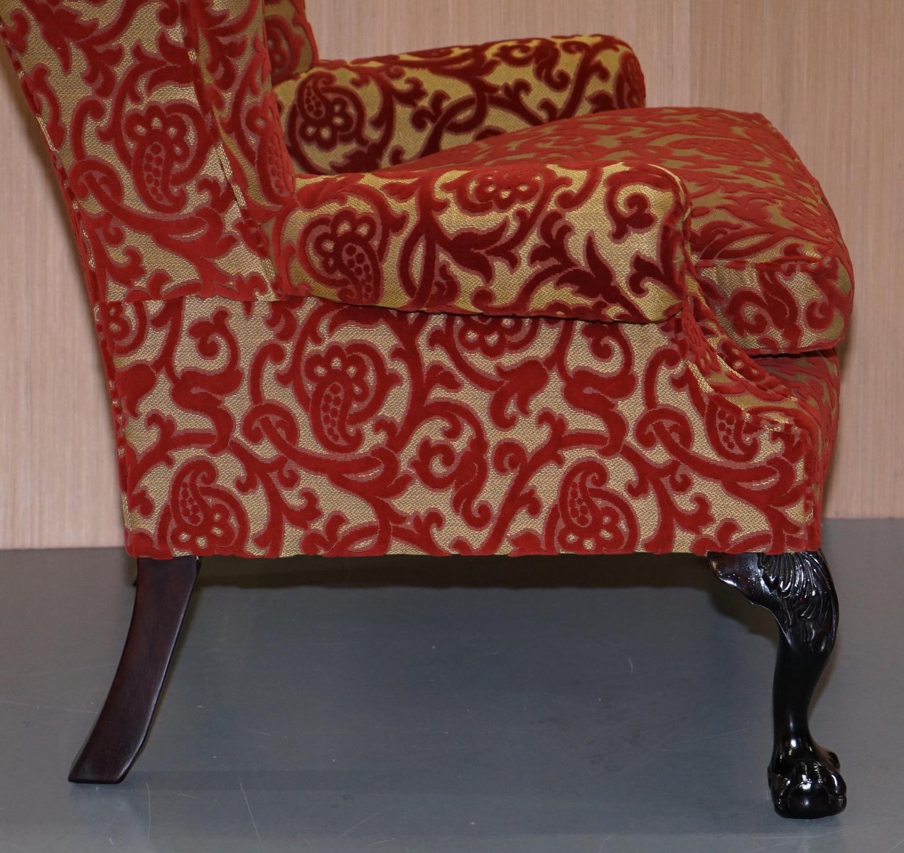 Large Chelsea Wingback Armchairs with Claw and Ball Feet from George ...