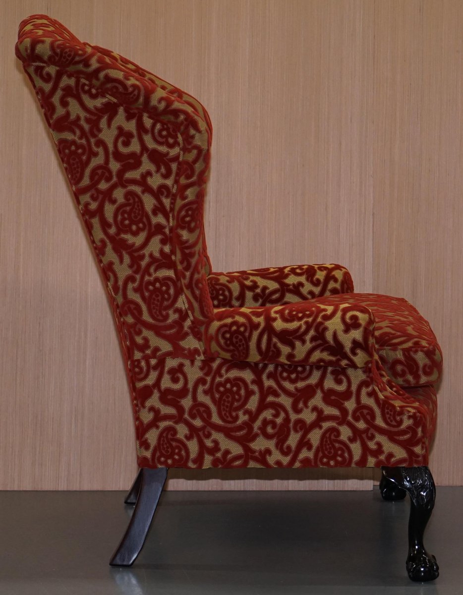 Large Chelsea Wingback Armchairs with Claw and Ball Feet from George ...