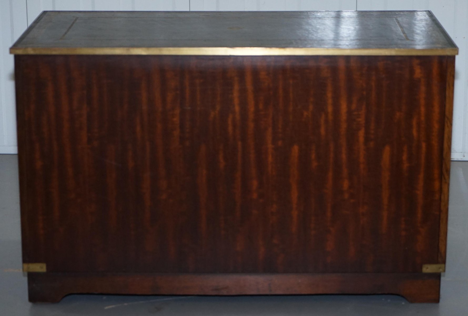 Reprodux Campaign Chest of Drawers with Leather Top by Bevan Funnell ...