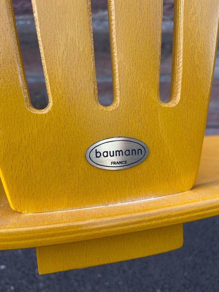 Französische Sessel von Baumann Argos, 1980er, 4er Set bei Pamono kaufen