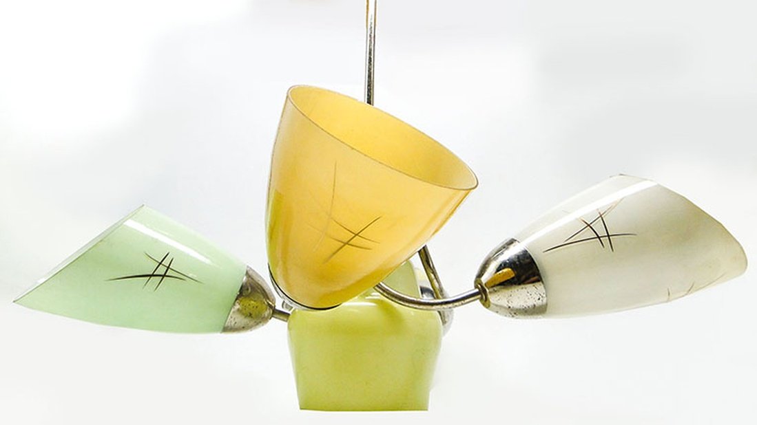 Mid-Century Ceiling Lamp from Polam, Poland, 1960s for sale at Pamono