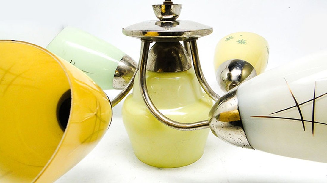 Mid-Century Ceiling Lamp from Polam, Poland, 1960s for sale at Pamono