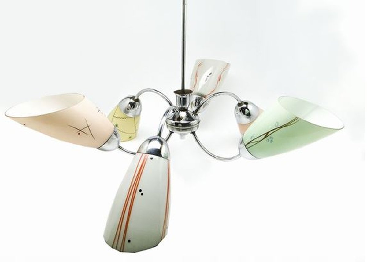 Mid-Century Chandelier from Polam, Poland, 1960s for sale at Pamono