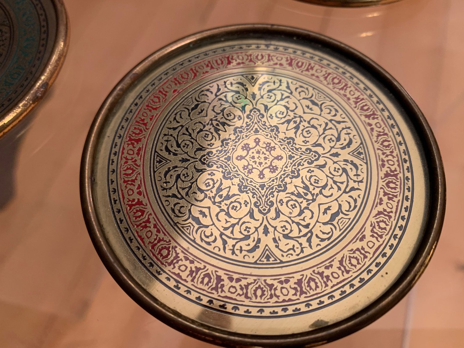 Brass Coasters, Morocco, 1960s, Set of 12 for sale at Pamono