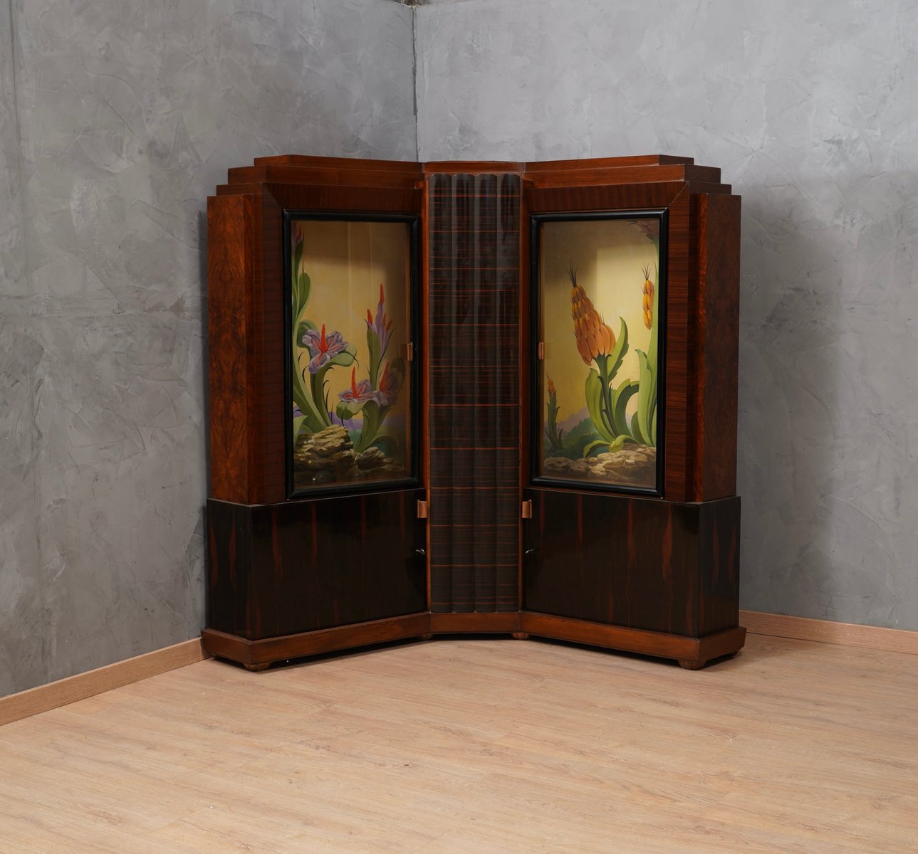 Art Deco Italian Corner Cupboards from Marcello Piacentini, 1940s for ...