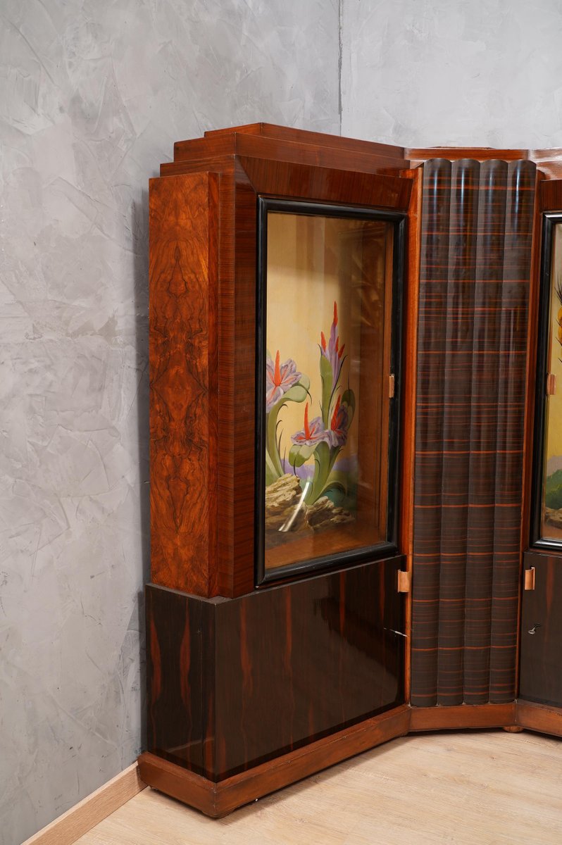 Art Deco Italian Corner Cupboards from Marcello Piacentini, 1940s for ...