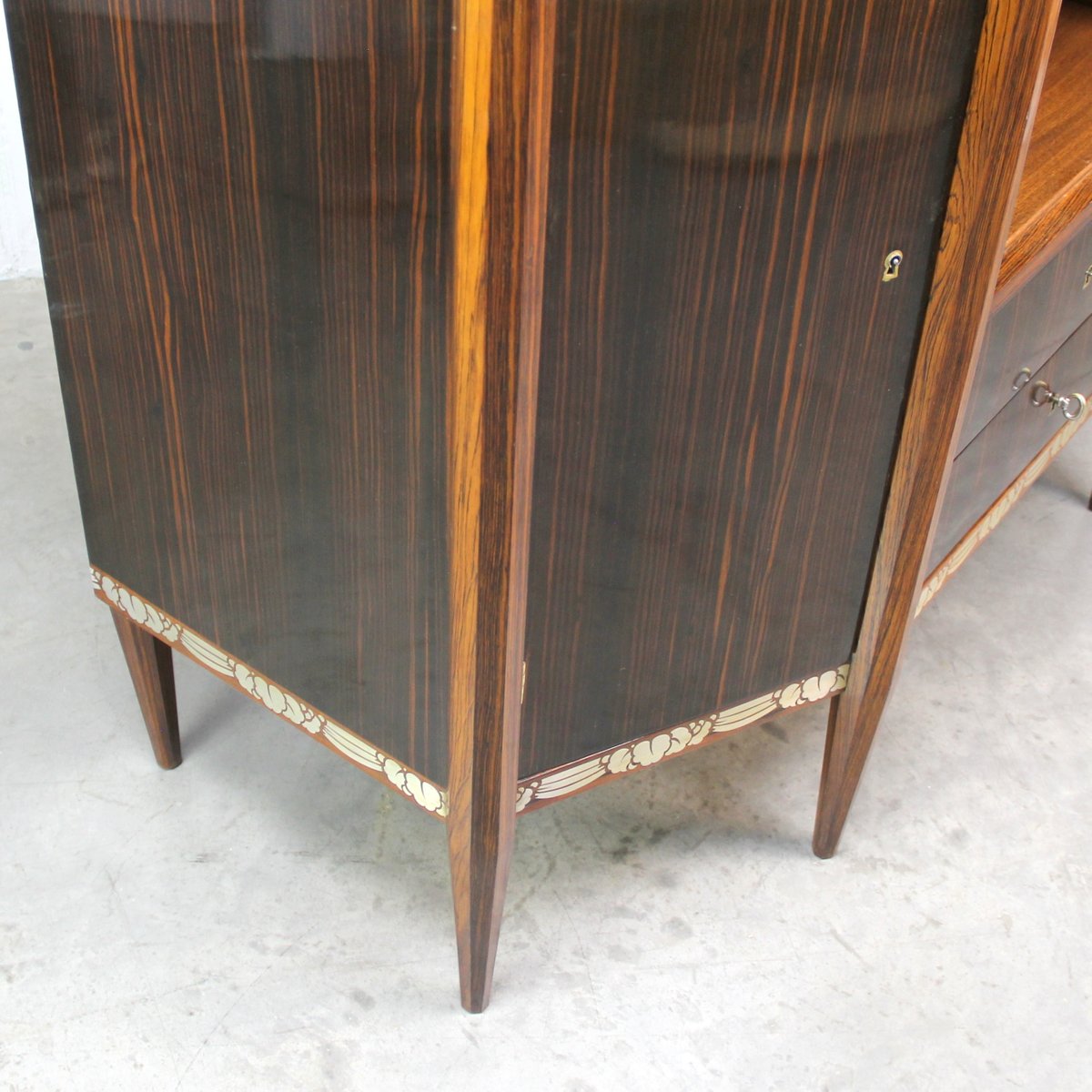 Art Decó Metal Marquetry Sideboard, 1920s for sale at Pamono
