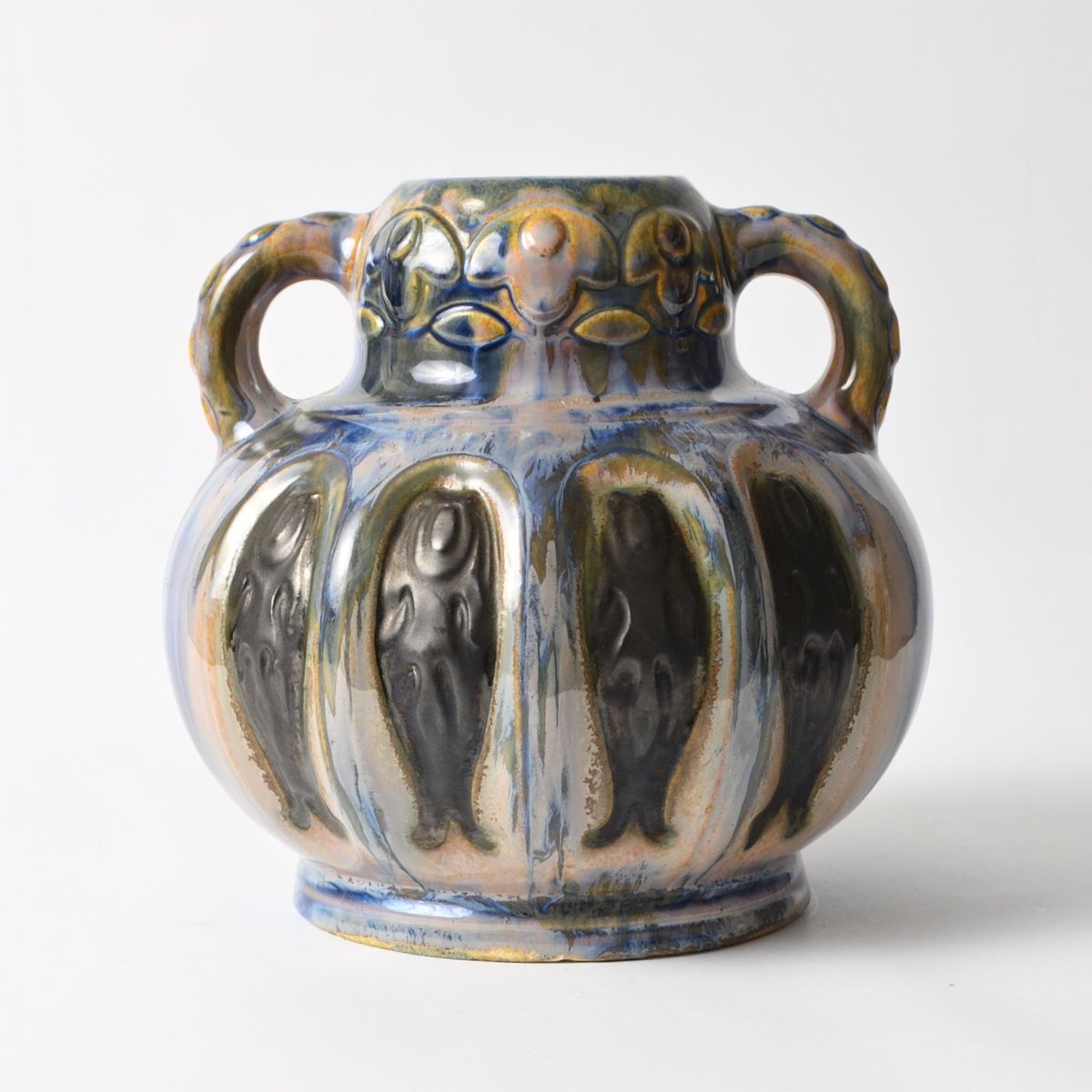 Art Deco Drip Glaze Vase by Ditmar Urbach, 1920s for sale at Pamono