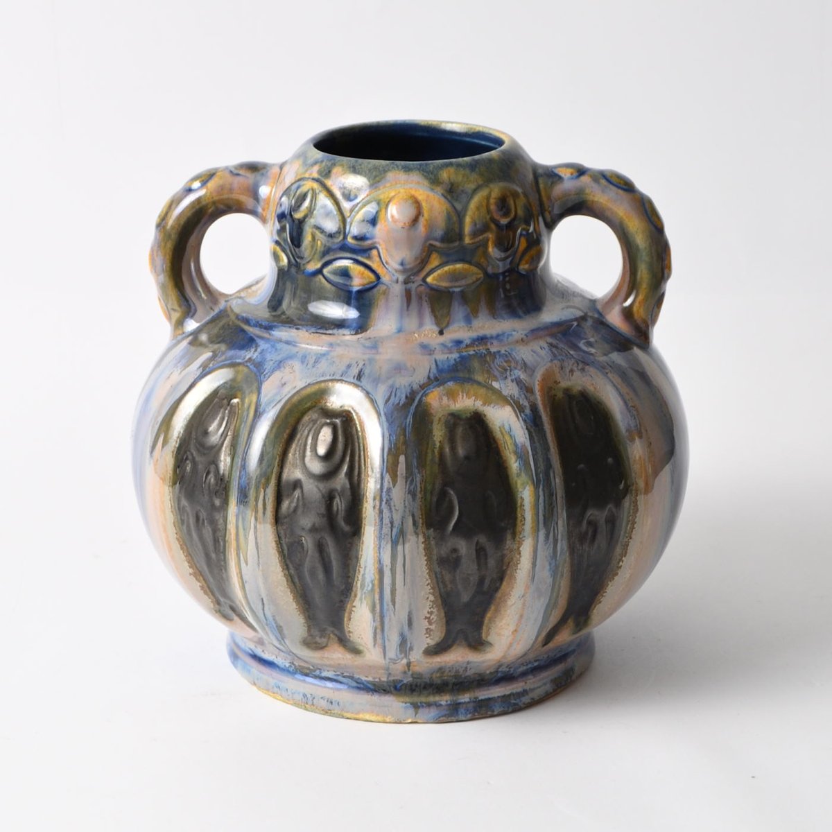 Art Deco Vase mit Tropfglasur von Ditmar Urbach, 1920er bei Pamono kaufen