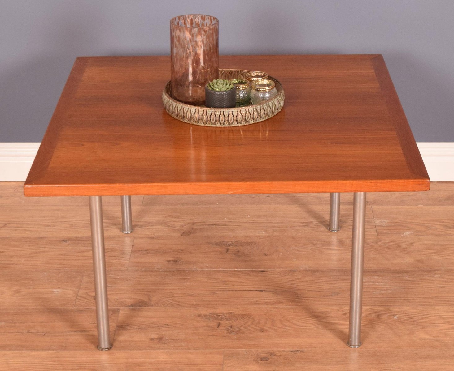 Teak and Rosewood Chrome Coffee Table by Hans J Wegner for Andreas Tuck ...