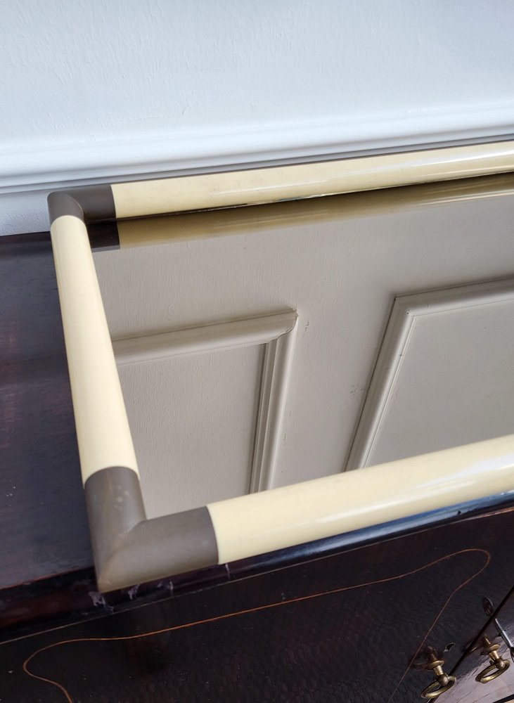 Rectangular Brass and Mirror Centerpiece Tray by Tommaso Barbi, Italy ...