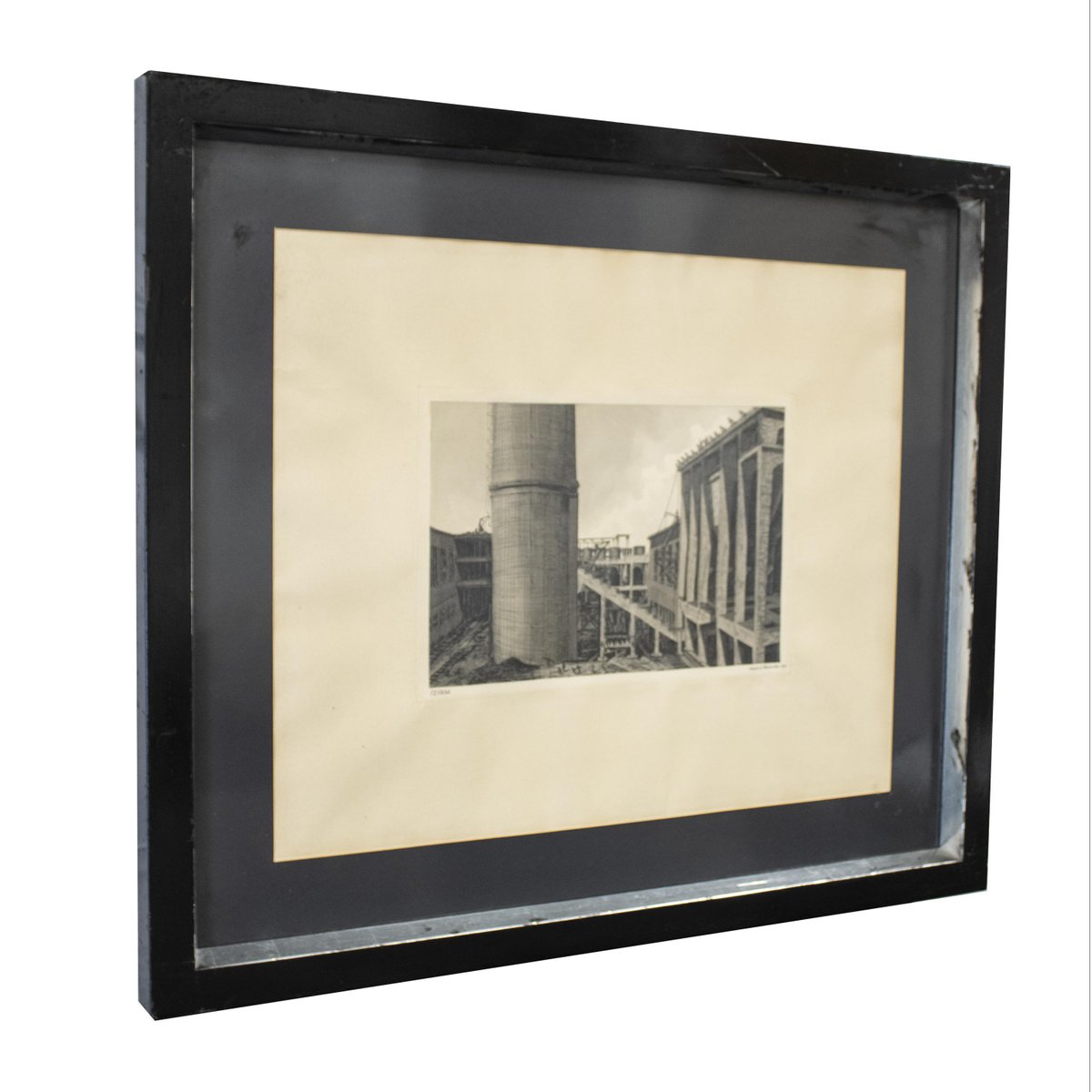 Adolfo Almarcha, Drawing of Building, 1978, Charcoal and Graphite on ...